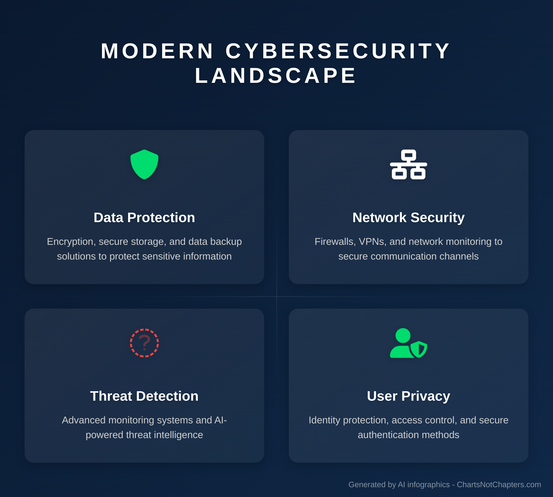 The Complete Cybersecurity Guide: 5 Essential Infographics Covering All Critical Perspectives